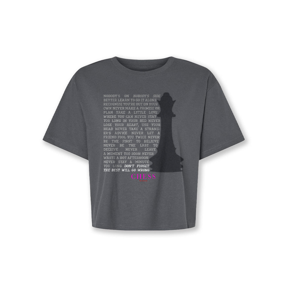 Chess Nobody's Side Lyric Boxy Tee – One Shubert Alley